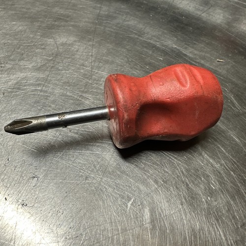 Snap On Red Hard Grip Stubby NO.2 Phillips Screwdriver SGDP22 USA Made ...