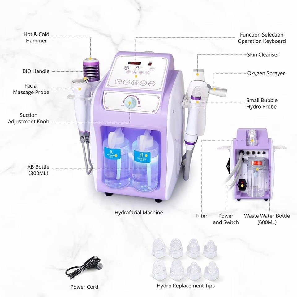 6 in 1 Hydrogen Facial Machine Professional Hydro Dermabrasion Deep ...