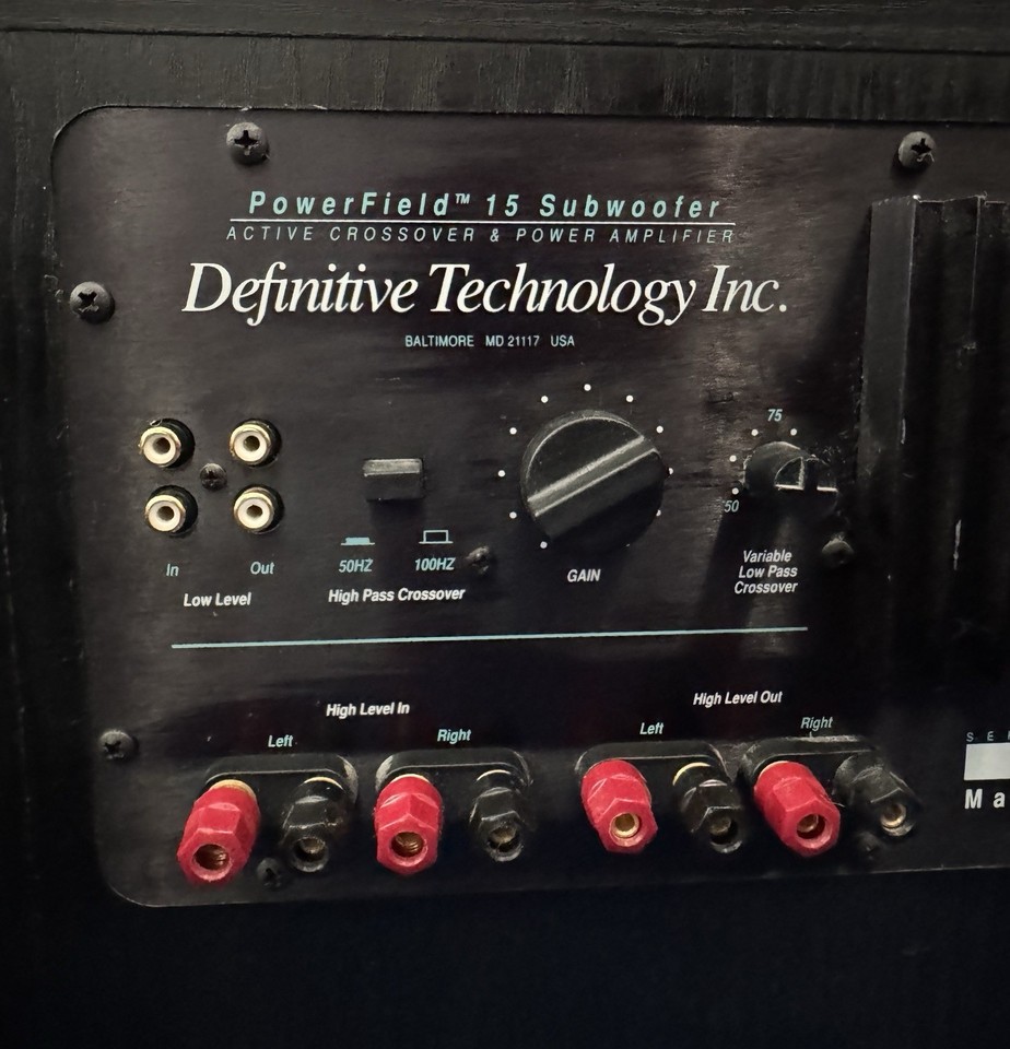 Definitive Technology Powerfield 15 Subwoofer 15" Woofer Built-in ...