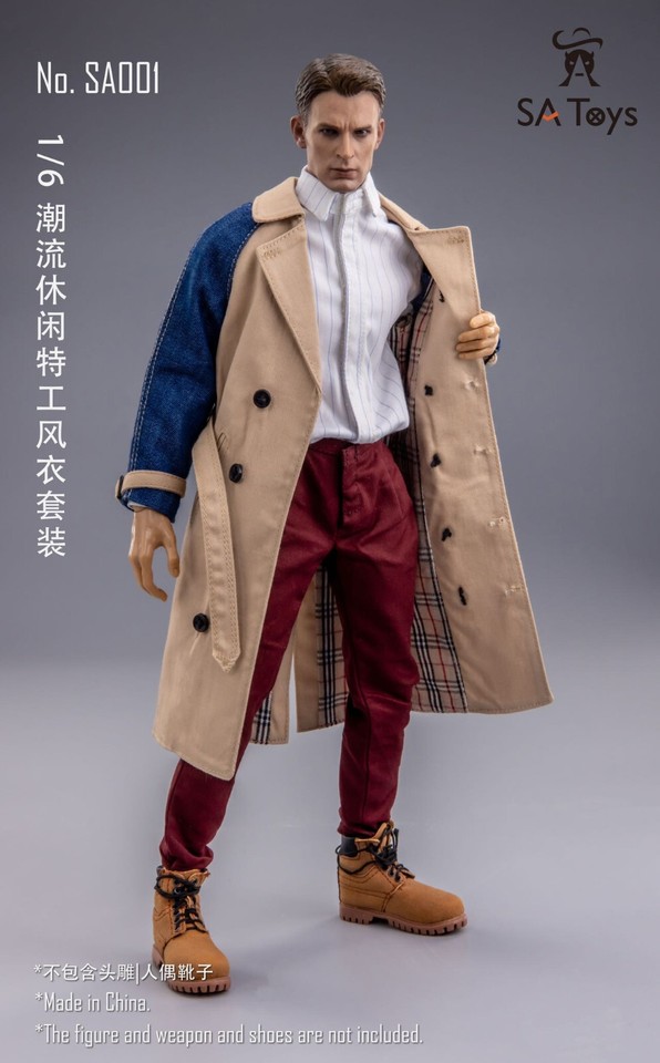 SA Toys 1:6 Trendy Casual Agent Trench Coat FOR Action Figure [SAT-001B ...