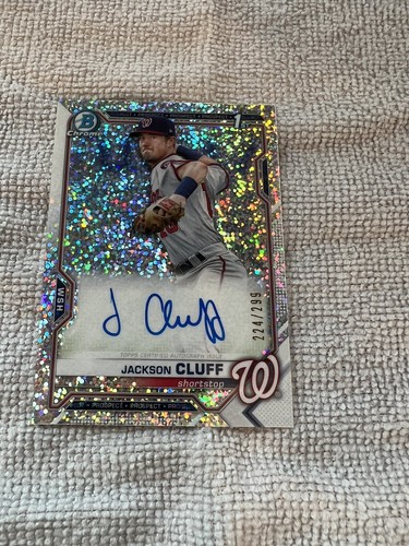 2021 Bowman Chrome | Jackson Cluff | 1st Refractor Speckle Auto /299 ...