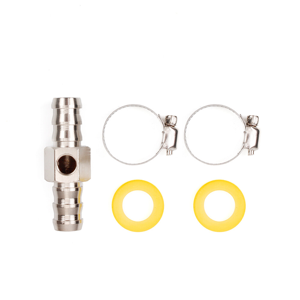 3/8" Fuel Line Fuel Pressure Barbed Push Lock T-Fitting Adapter with ...