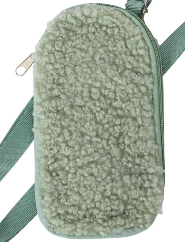 Micase Sherpa Phone Crossbody Bag Purse Gray Or Sage Green Fits All ...