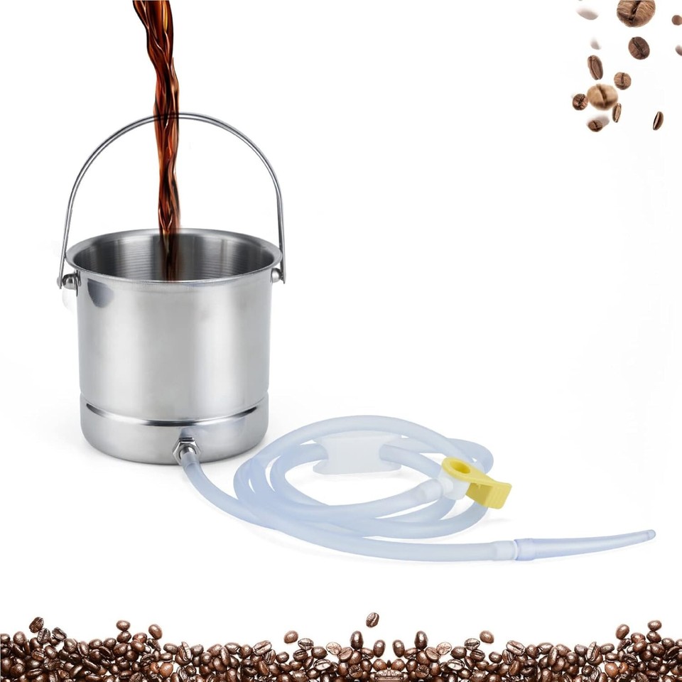 Coffee Enema Kit, Stainless Steel Colon Cleansing Enema Bucket Kit ...