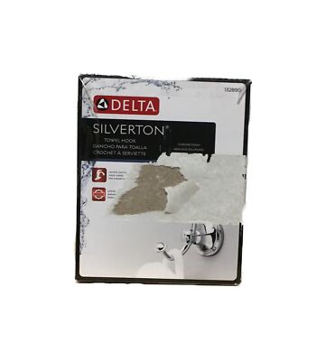 Delta Silverton Double Towel Hook Bath Hardware Accessory in Polished ...