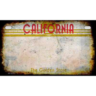 California Rusty Blank Novelty Metal Motorcycle Plate MP-8200 | eBay