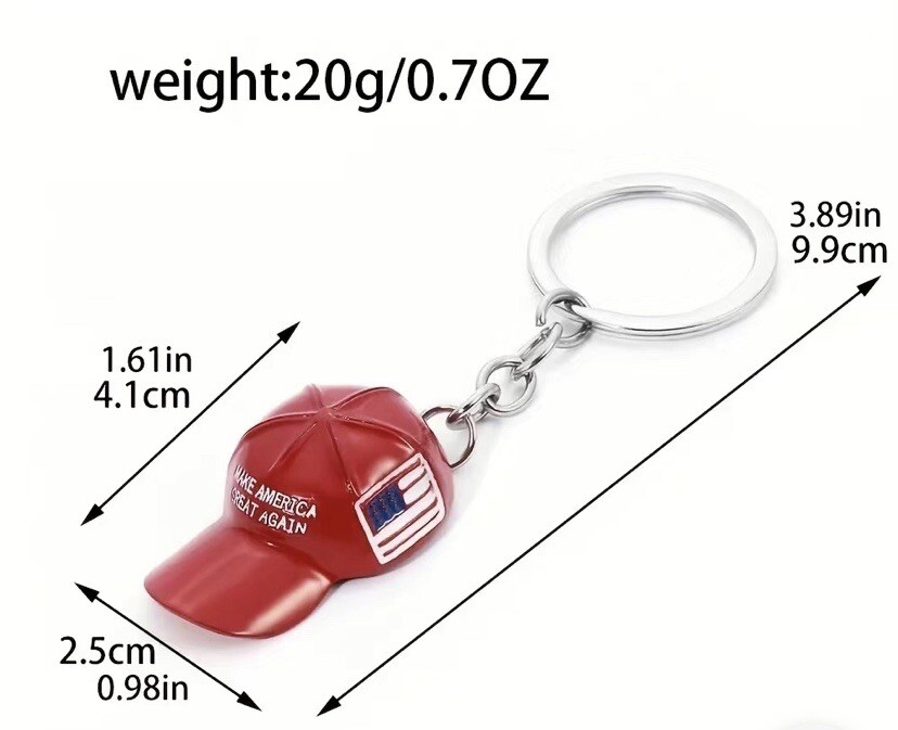 Donald Trump Metal Keychain Maga Hat American Flag Design USA Seller ...