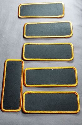 (6) Black Orange Tab 4" x 1 1/2" Blank Iron On Patches Name Badges | eBay