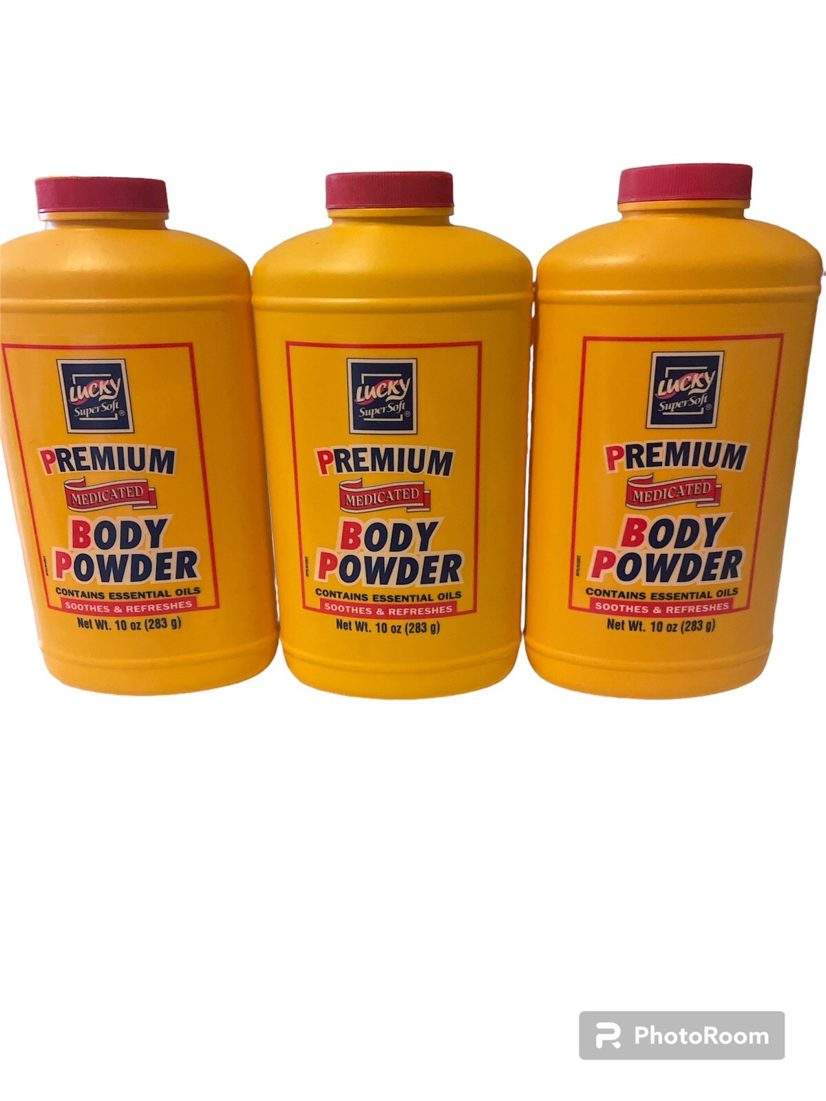 (3) LUCKY SUPER SOFT TALC MEDICATED BODY POWDER 10oz Sealed | eBay