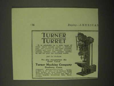 1922 Turner Machine Company Ad - Turret Machine | eBay