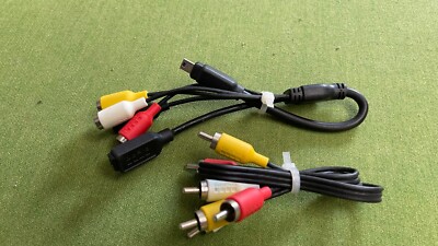 Genuine GoPro TV Video Connector Cable RCA mini USB suits Hero 3+ 4 ...