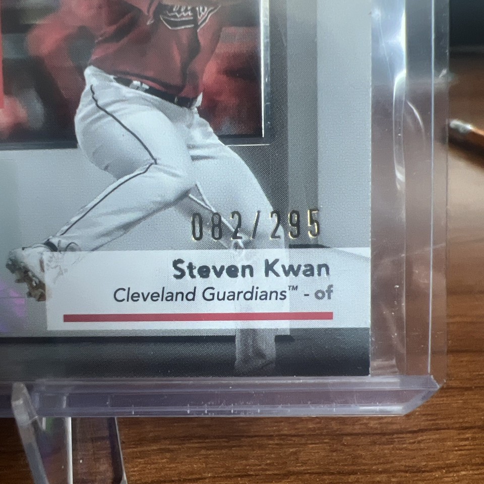 2024 Topps Museum Collection Steven Kwan Signature Swatches Dual Relic ...
