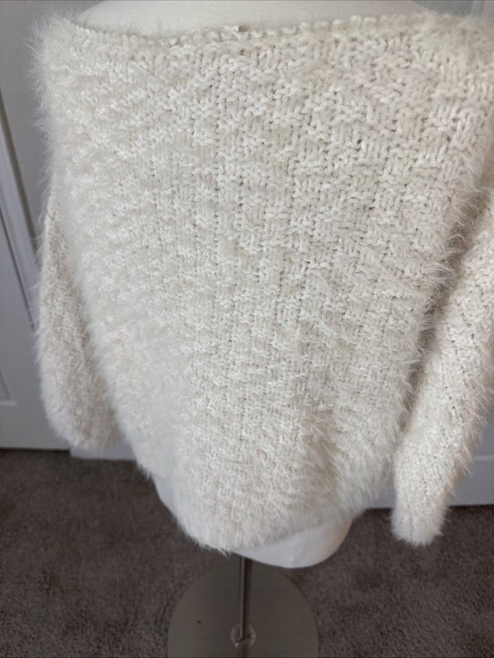 Off White 100%wool Lana Sweater Women Large Very Soft ,fury | eBay