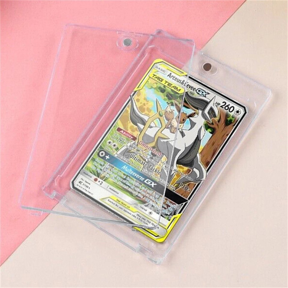 50 Pack Magnetic Card Holder 35PT U-V Protection Hard Trading Game Card ...