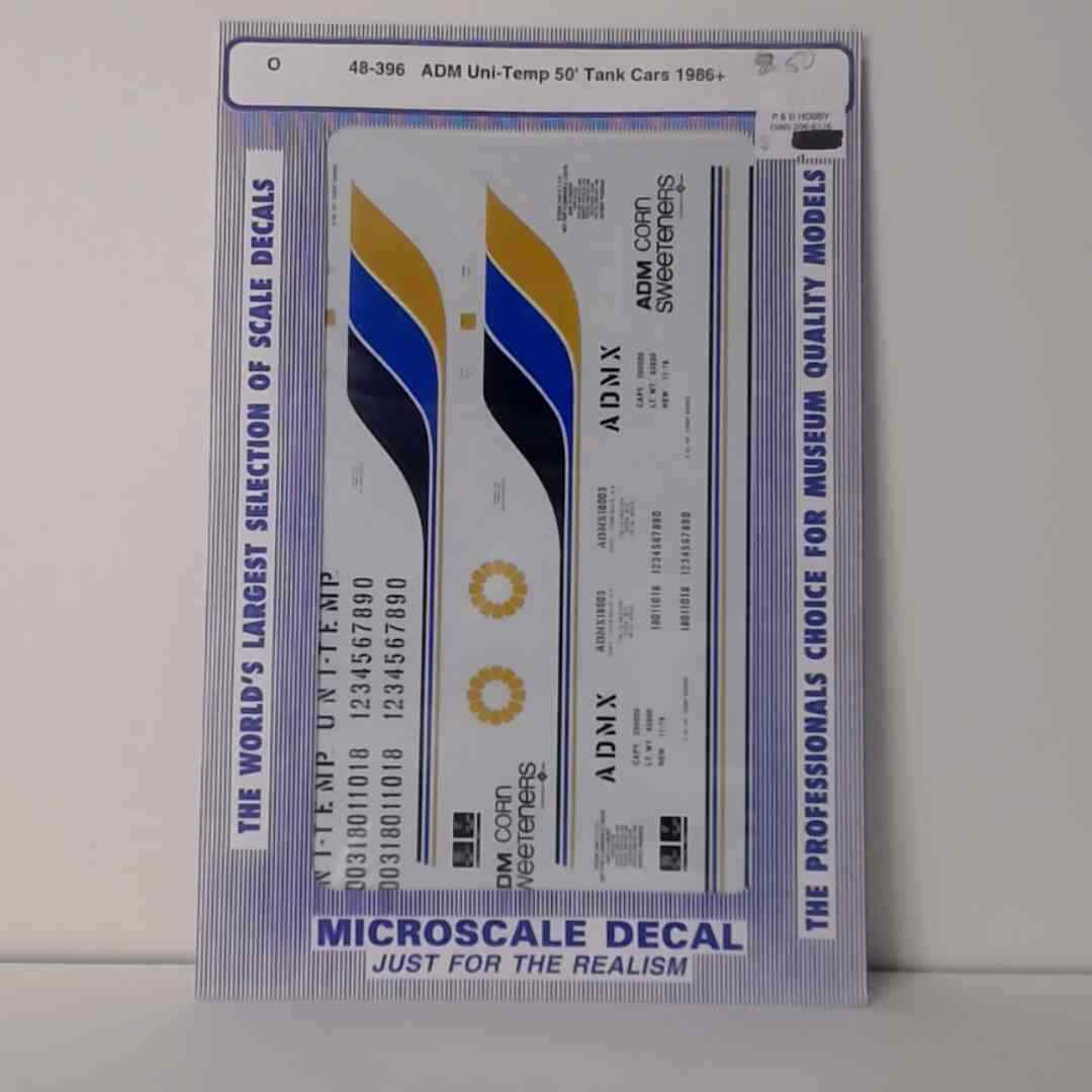 Microscale O Scale Decals: ADM TANK CARS 50' UNI-TEMP 1985+ | eBay
