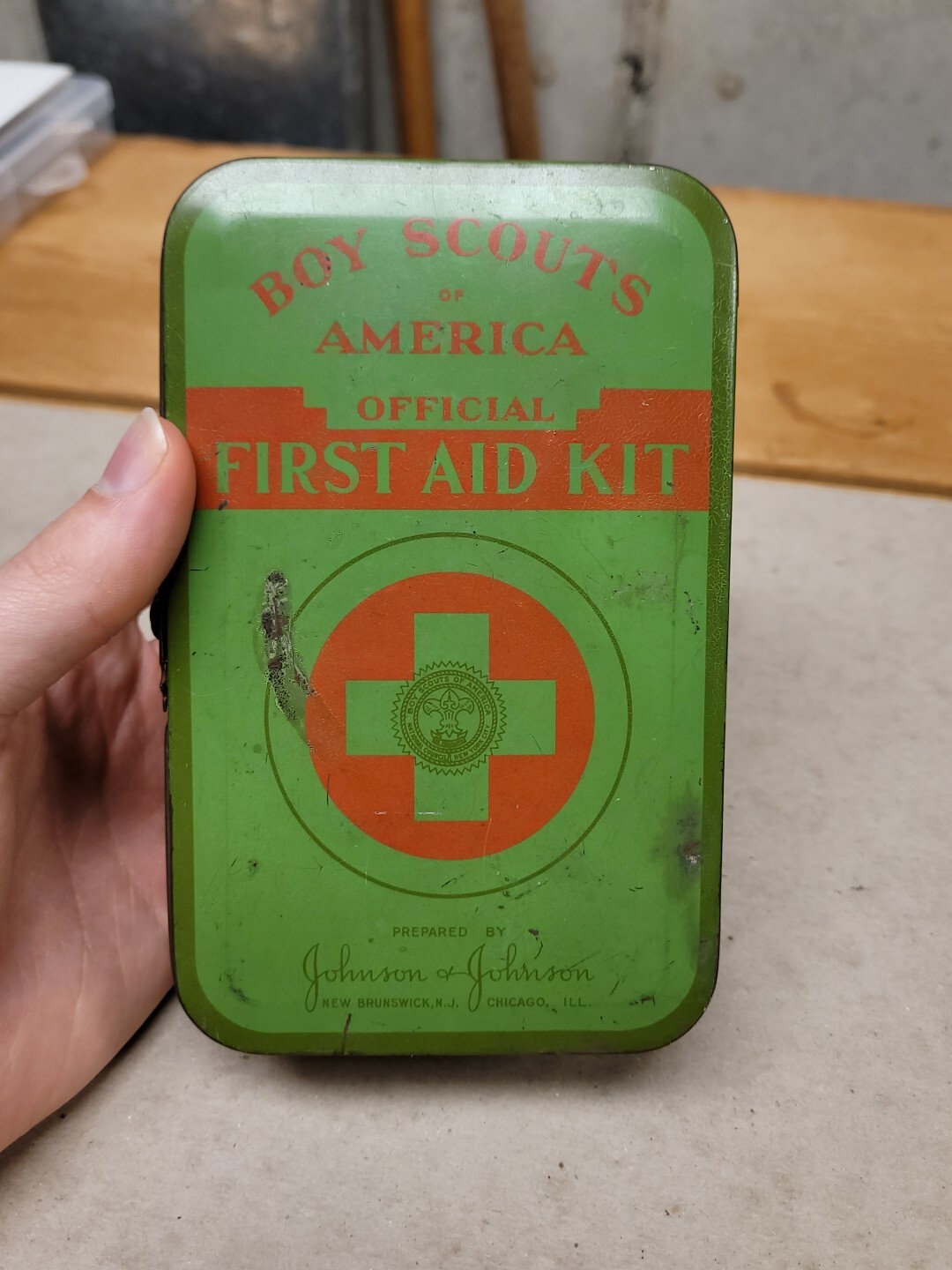 1940s/ WW2 era Boy Scouts of America First Aid Kit Johnson & Johnson ...