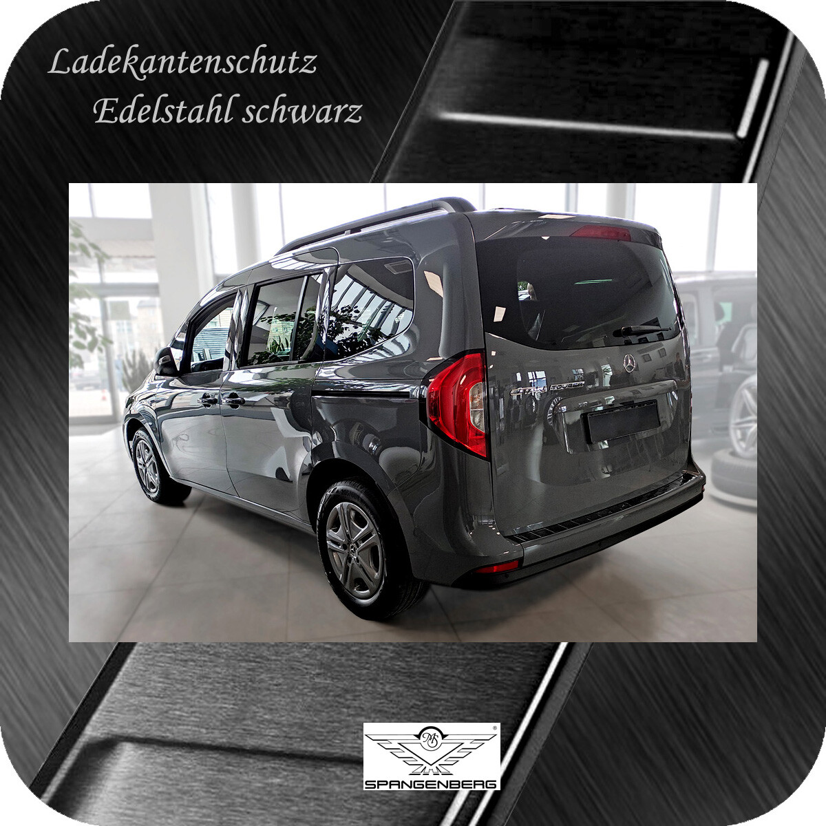 Ladekantenschutz Edelstahl schwarz für Mercedes Citan II W420 T-Klasse ...