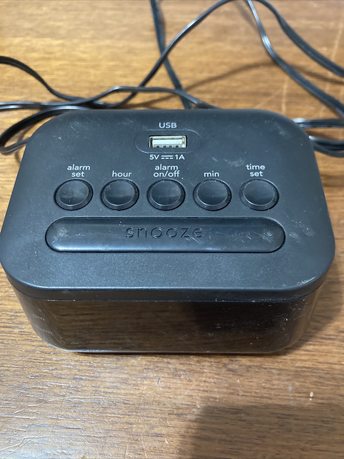 Sharp 5” Intertek Alarm Clock with Display USB Battery Backup Time Set ...