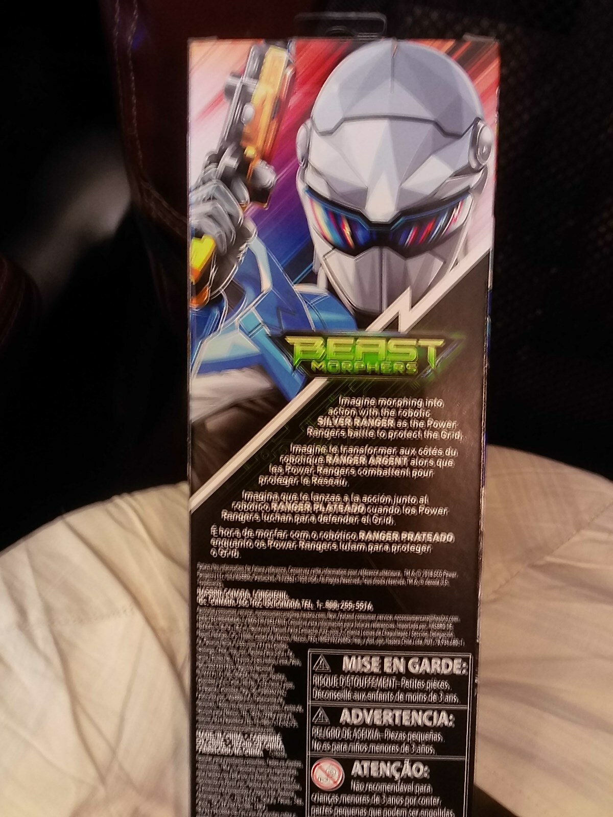 Hasbro Power Rangers Beast Morphers Silver Ranger 12.5in Action Figure ...