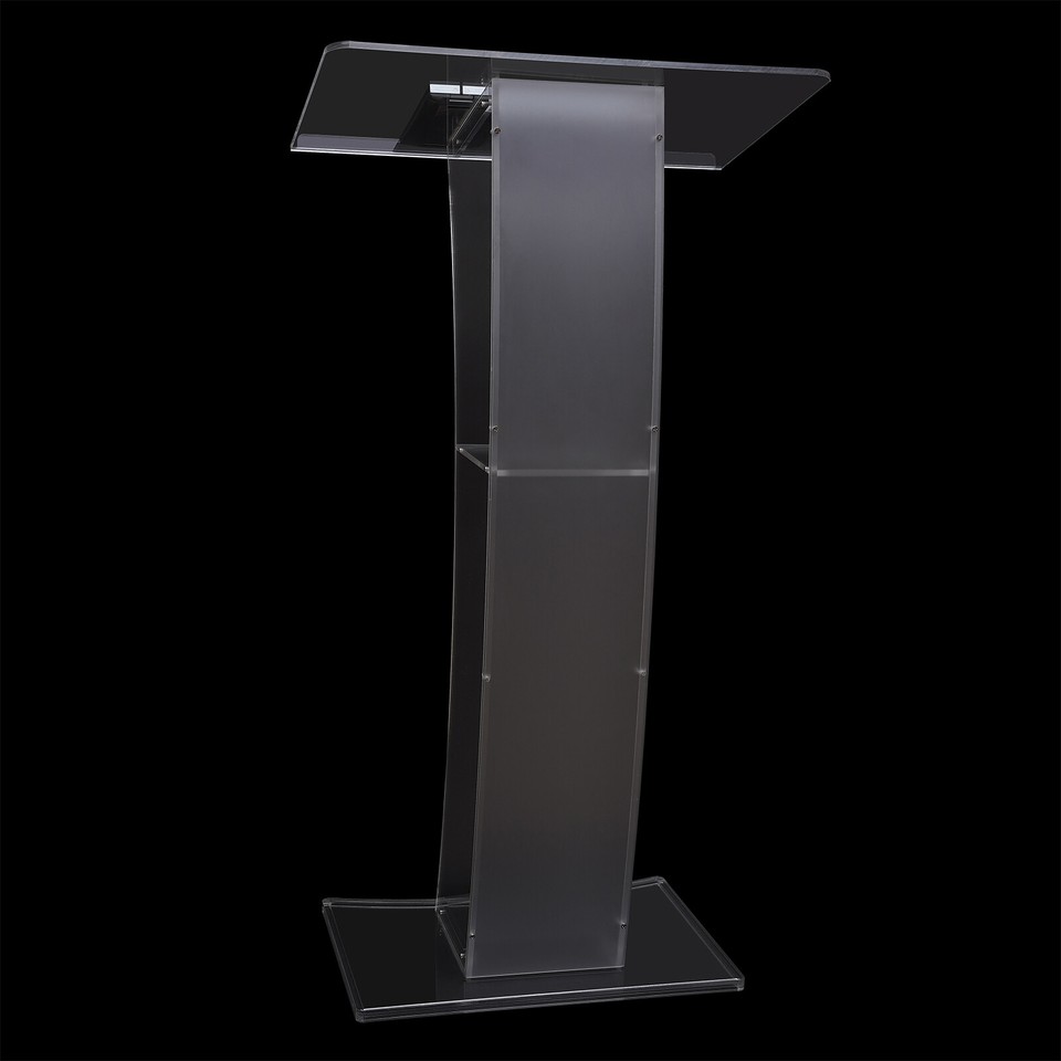 Acrylic Clear Podium Plexiglass Pulpit School Conference Church Curve ...