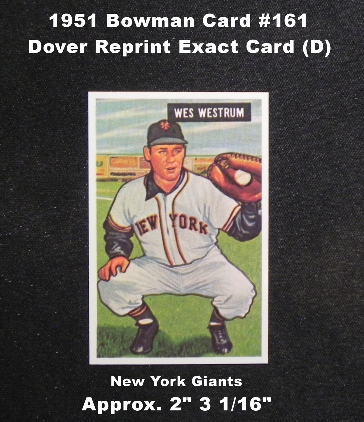 WES WESTRUM Dover Reprint of 1951 Bowman Card #161 _ Exact Card (D) | eBay