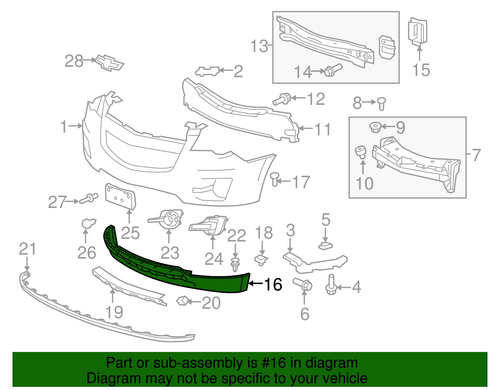 Chevrolet GM OEM 10-15 Equinox Front Bumper Grille-lower Cover 25920443 ...