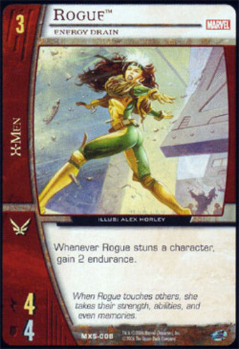 VS System: Rogue, Energy Drain [Played] Marvel X-Men Starter TCG CCG ...