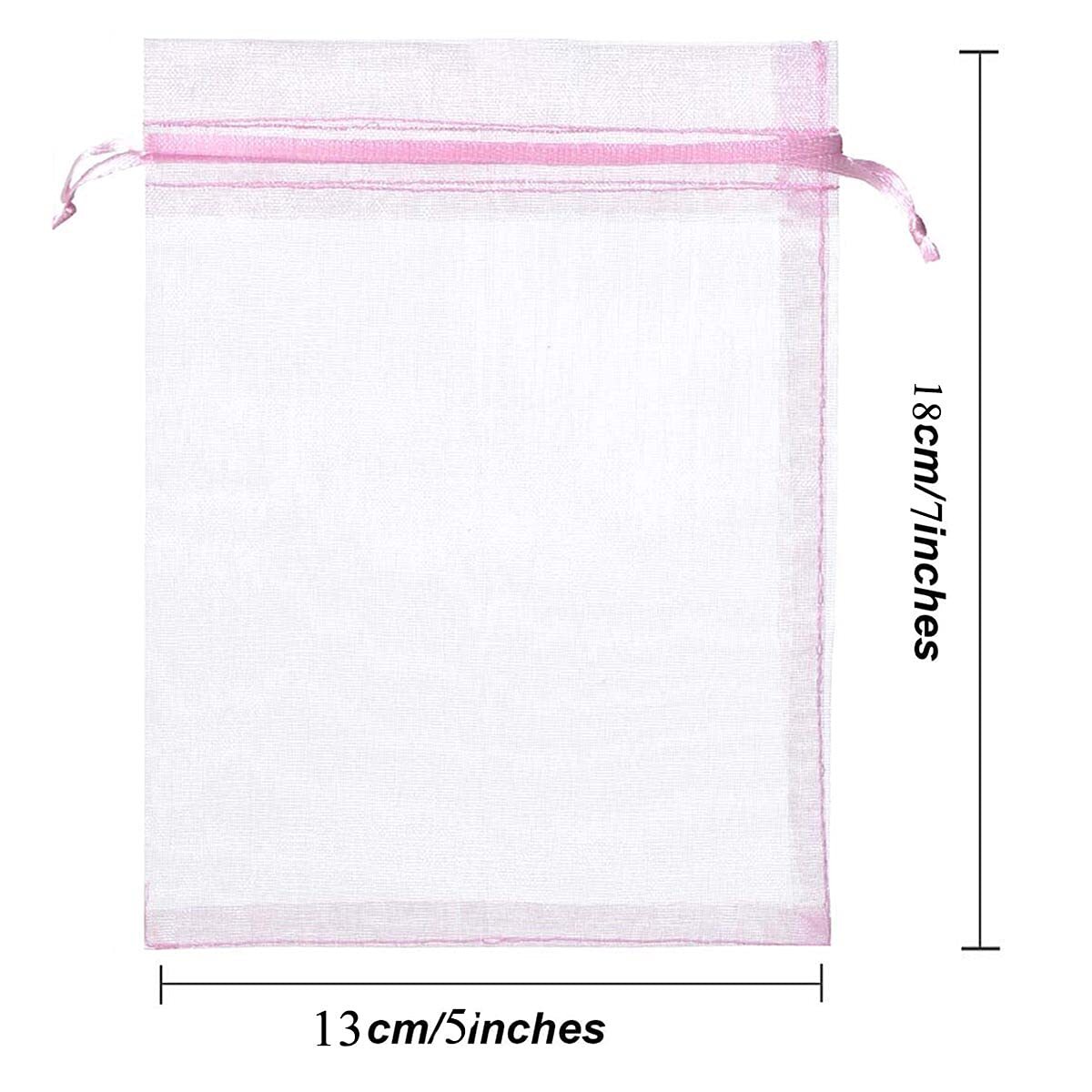 5x7 Inch Organza Gift Bag With Drawstring For Jewelrycandyset Of 100 ...
