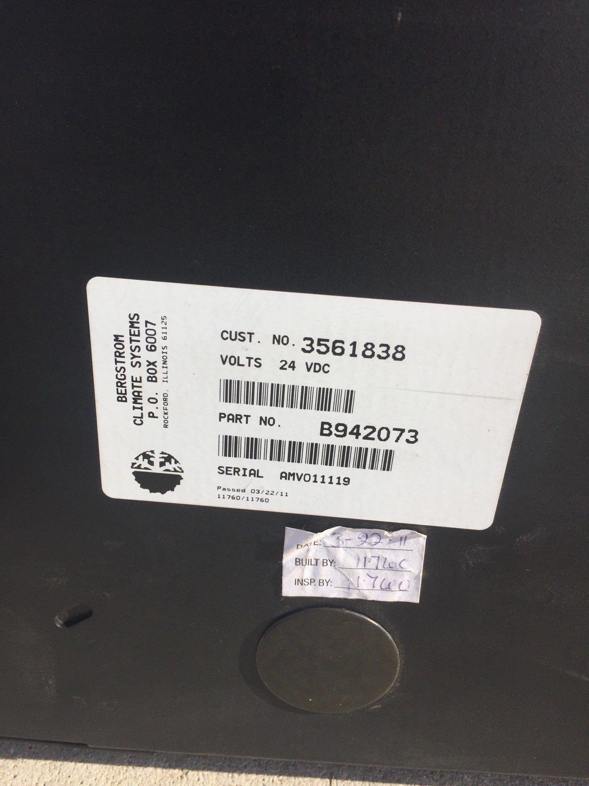 Bergstrom / Kysor Heat Interchanger 24 volt P/N B942073 | eBay