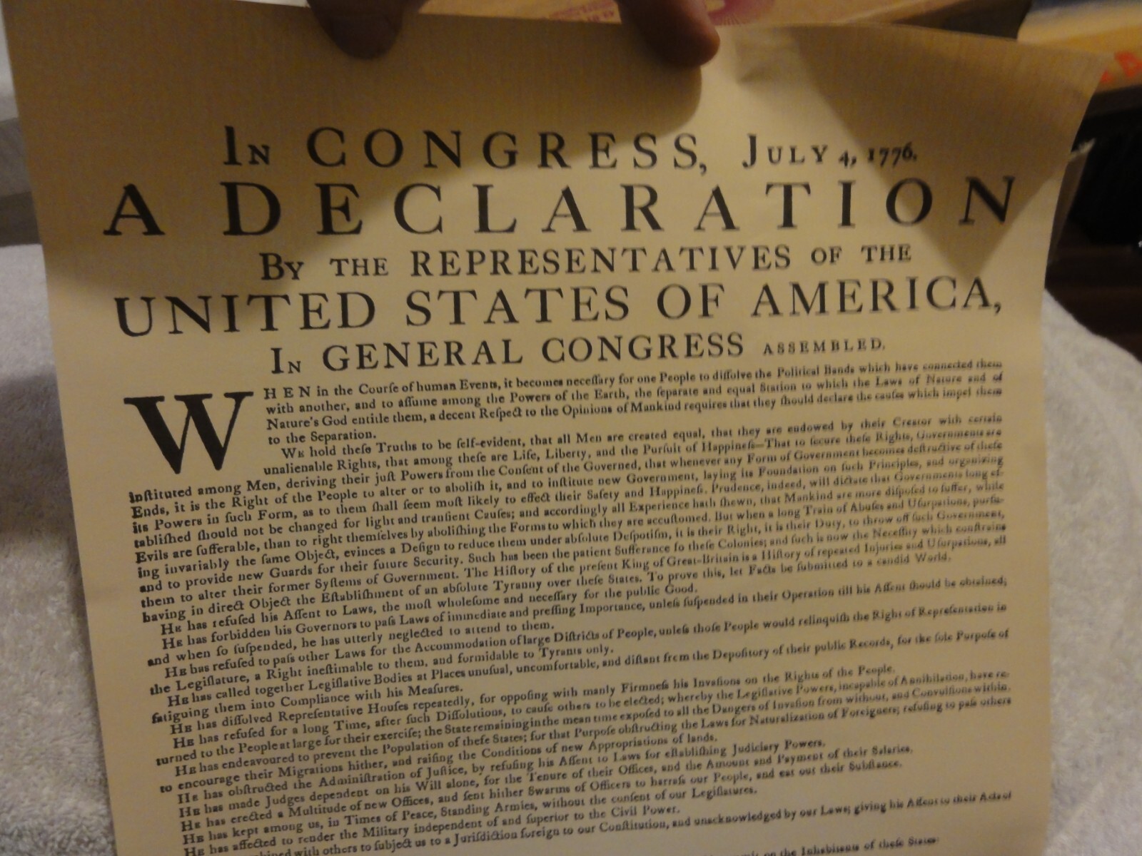 Declaration Independence United States Congress 1776 Poster 11" X 16 ...