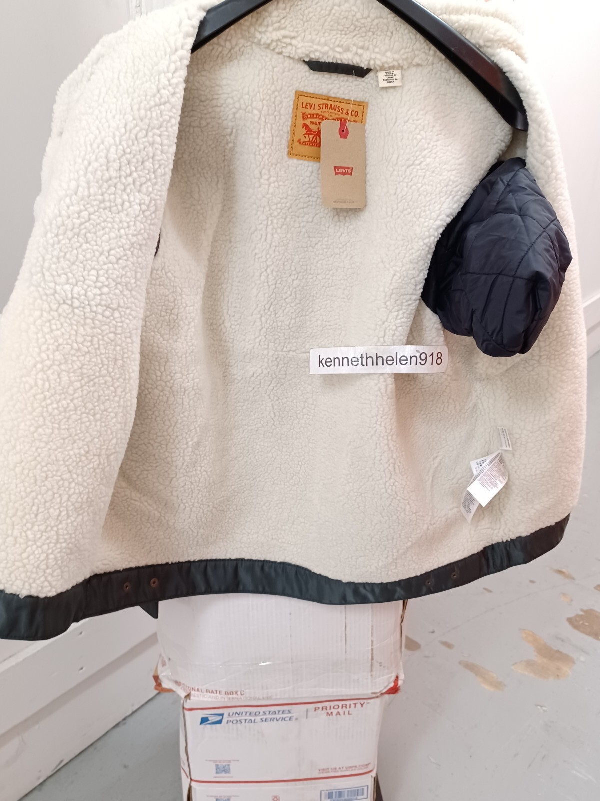 LEVIS TYPE II SHERPA LINED RELAXED FIT TRUCKER JACKET A32670001 GREEN ...