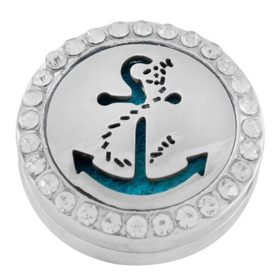 Silver Anchor Life Aromatherapy Diffuser Locket 20mm Snap Charm for ...