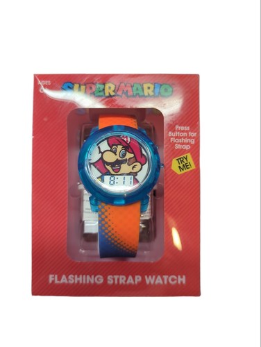 NEW Super Mario Bros Kids Digital Watch NINTENDO Flashing LCD FREE ...