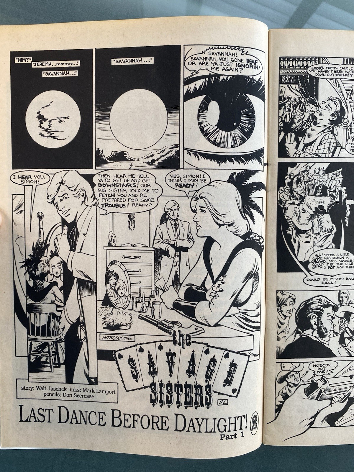 Original comic art page: SAVAGE SISTERS splash by Don Secrease & Mark Lamport | eBay