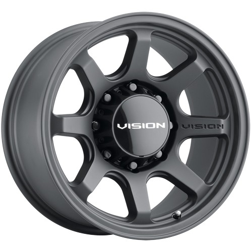 (Set of 4) Vision 351 Flow 17x9 6x5.5" -12mm Satin Black Wheels Rims 17 ...