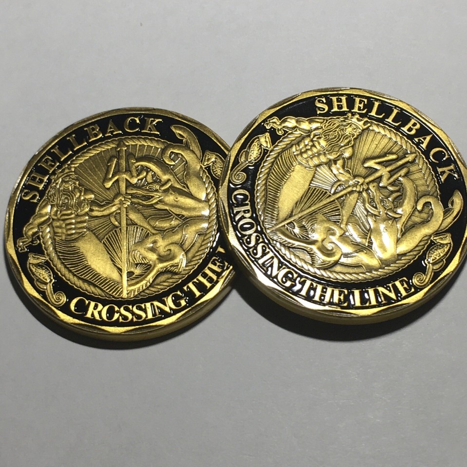 Shellback United States Navy Marine Corps USN USMC Challenge Coin ...