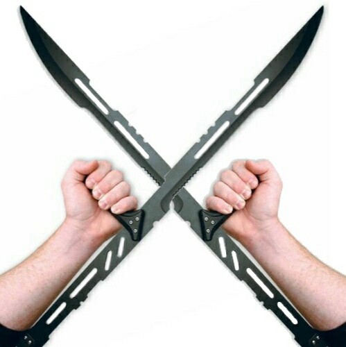 2 SWORD SET 27.5" LARGE VAMPIRE BLOODRAYNE SWORDS RAZOR SHARP BLADE ...