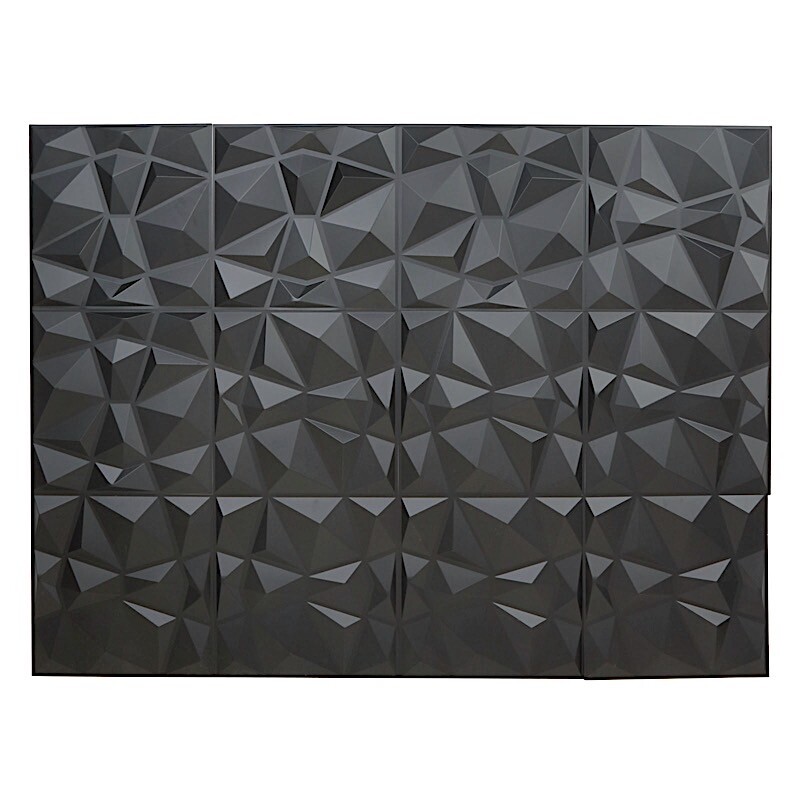 12 Matte 20x20 in Square 3D Diamond Textured PVC Stick On WALL PANELS ...