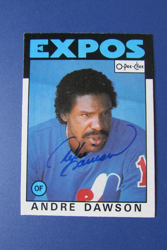 ANDRE DAWSON 1986 O-PEE-CHEE # 256 SIGNED AUTO EXPOS CUBS OPC | eBay