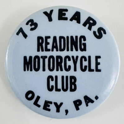 Vintage Reading Motorcycle Club Oley, Pennsylvania 73 Years 1.5 ...