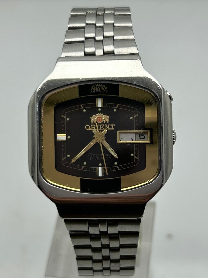 Vintage Orient Crystal Automatic Day/Date 21 Jewels Japan Made Men's ...