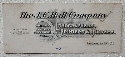 Advertising Blotter JC Hall Company Printer Lithographer Providence | eBay