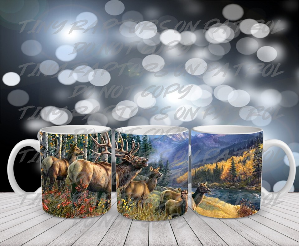 Elk, cup, 15 oz, coffee mug, CHOICE, wildlife, nature, gifts, FREE ship ...