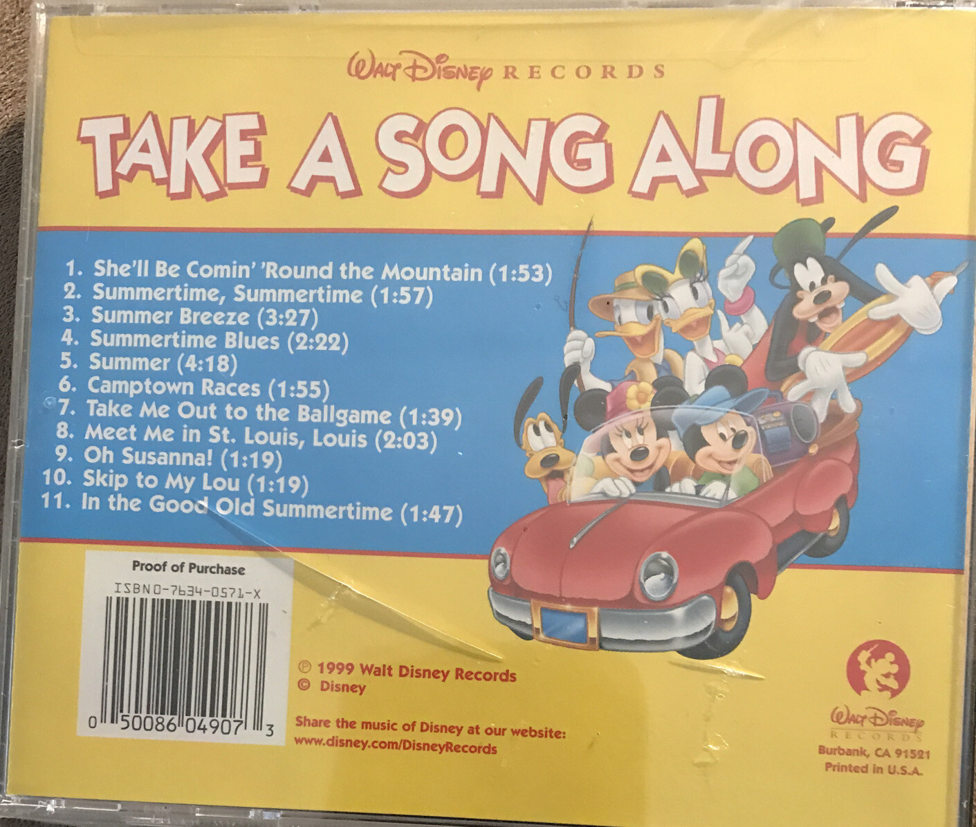 Take a Song Along- by Various Artists (Walt Disney) NEW Sealed CD ...