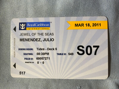 Royal Caribbean Jewel of the Sea Room Key Card 2011 Cruise ship | eBay