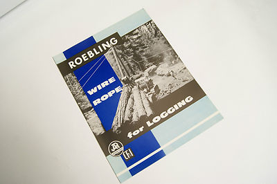 NOS Vintage John A Roebling's Sons Roebling CF&I Wire Rope for Logging ...