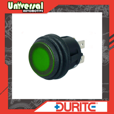 Durite Green LED On/Off Round Rocker Switch - 24V | eBay UK