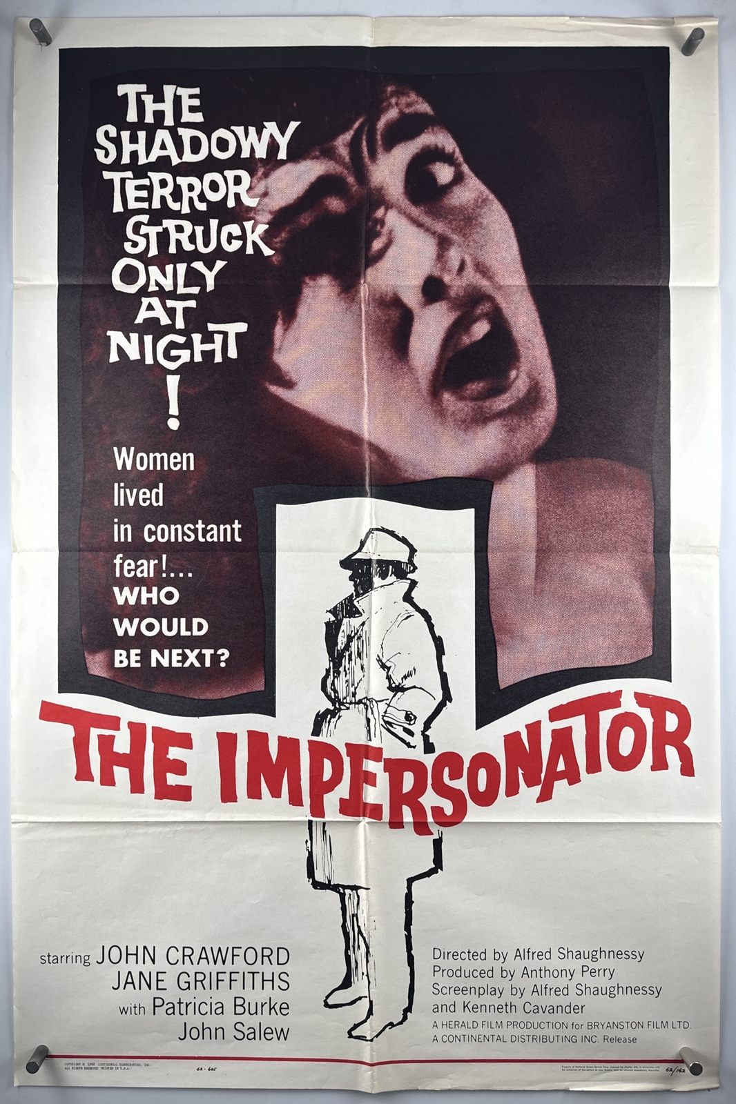IMPERSONATOR Movie Poster (VeryFine) One Sheet 1962 Joan Crawford 26085 ...
