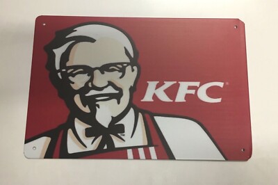 KFC Metal Tin Signs - Kentucky Fried Chicken Fast Food Logo Hungry Man ...