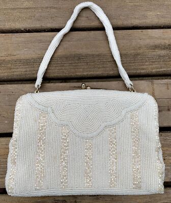 Vintage Walborg Small White Beaded Purse (P1080) | eBay